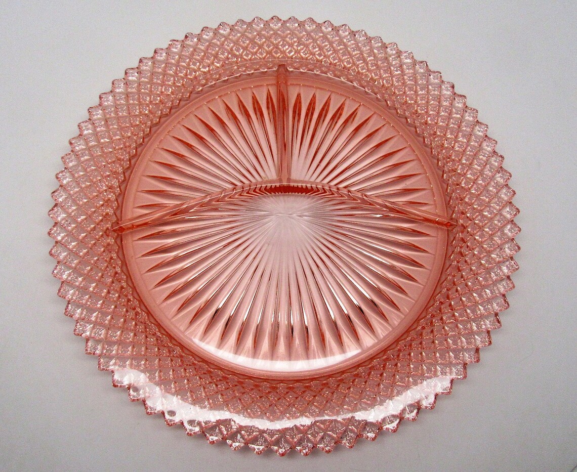 Miss America Pink Grill Plate Anchor Hocking Glass Co. 1935 | Etsy