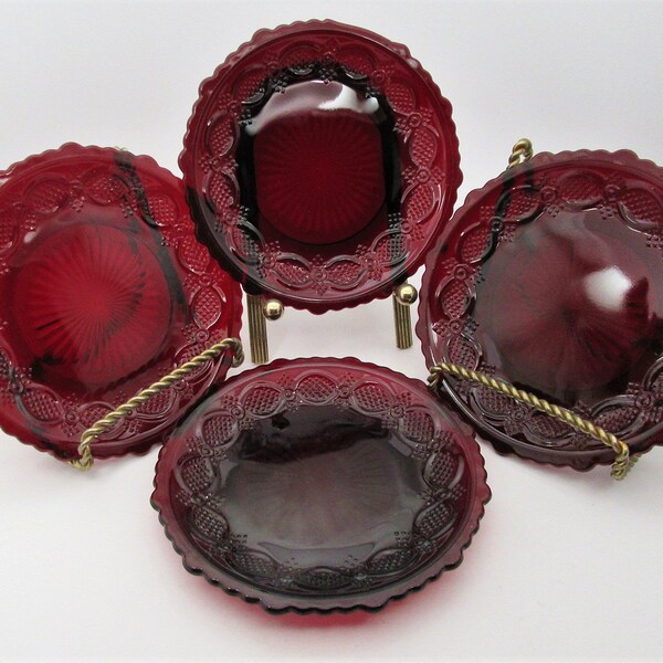 Ruby Red Plate - Etsy