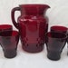 Anchor Hocking Royal Ruby Windsor Pitcher Set Ruby Pitcher - Etsy