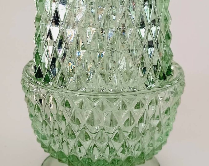 Indiana Diamond Point Fairy Lamp Green Fairy Light Green Candle Holder ...