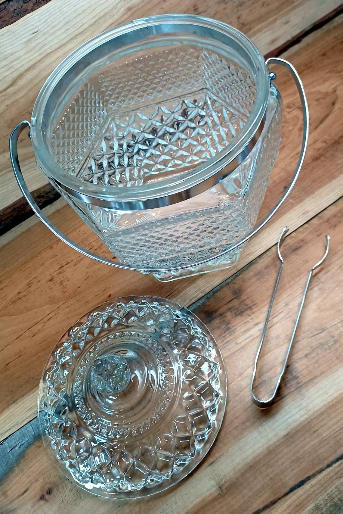 Wexford Ice Bucket Anchor Hocking Clear Ice Bucket With Ice - Etsy