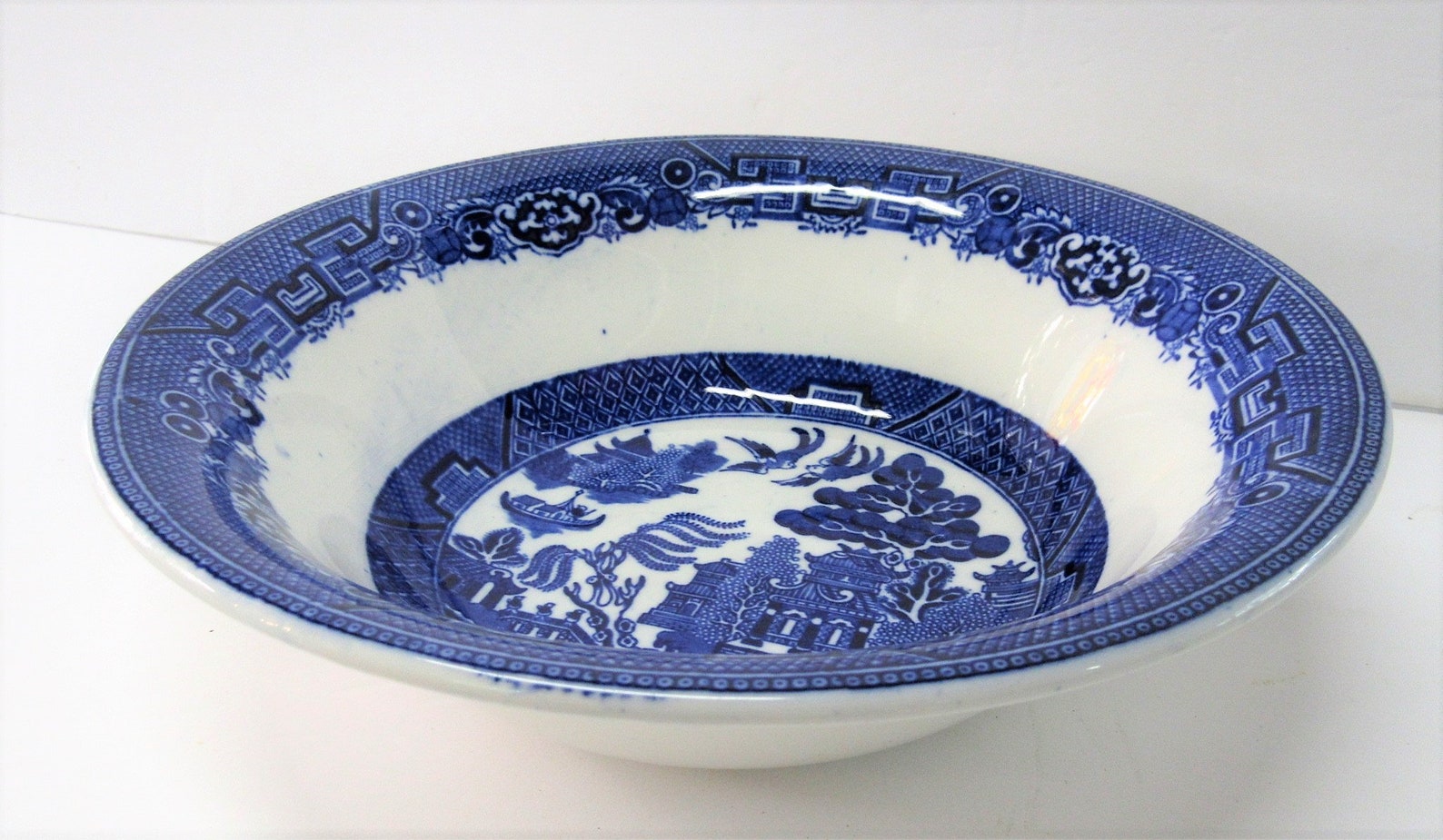 Allertons Flow Blue Made in England Flow Blue Willow Serving | Etsy