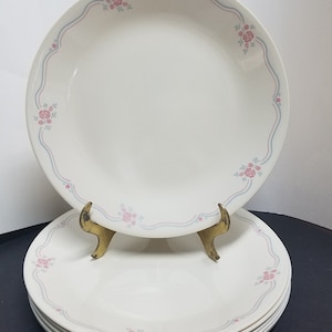 Vintage Corelle English Breakfast Dinner Plates Set of 8 Corelle Pink ...