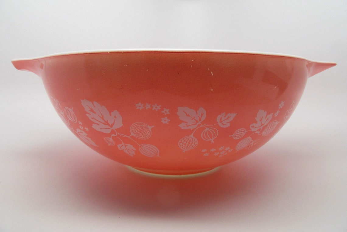 Vintage Pyrex PINK GOOSEBERRY Nesting Bowl Pink Pyrex Large - Etsy