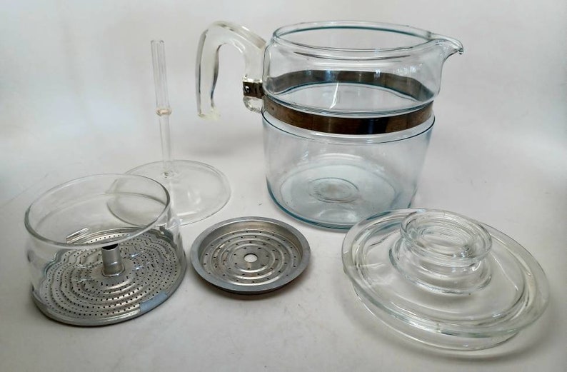 Vintage Pyrex Coffee Pot Pyrex 6 Cup Percolator Vintage Glass - Etsy