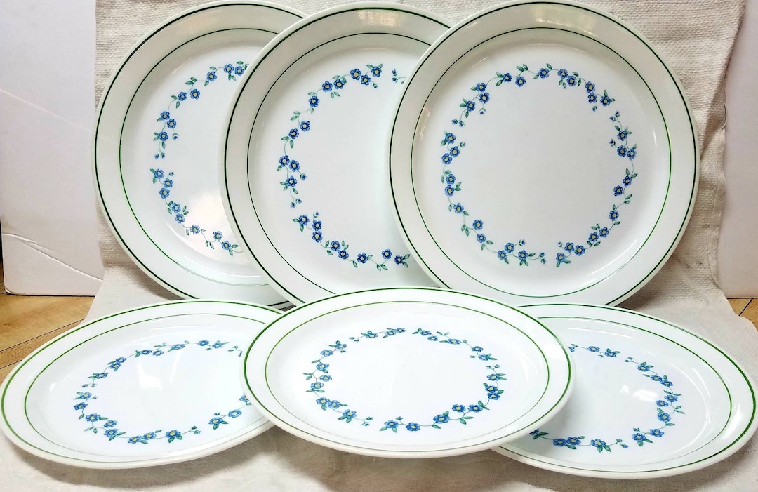 Vintage Corelle Forget Me Not Plates - Etsy