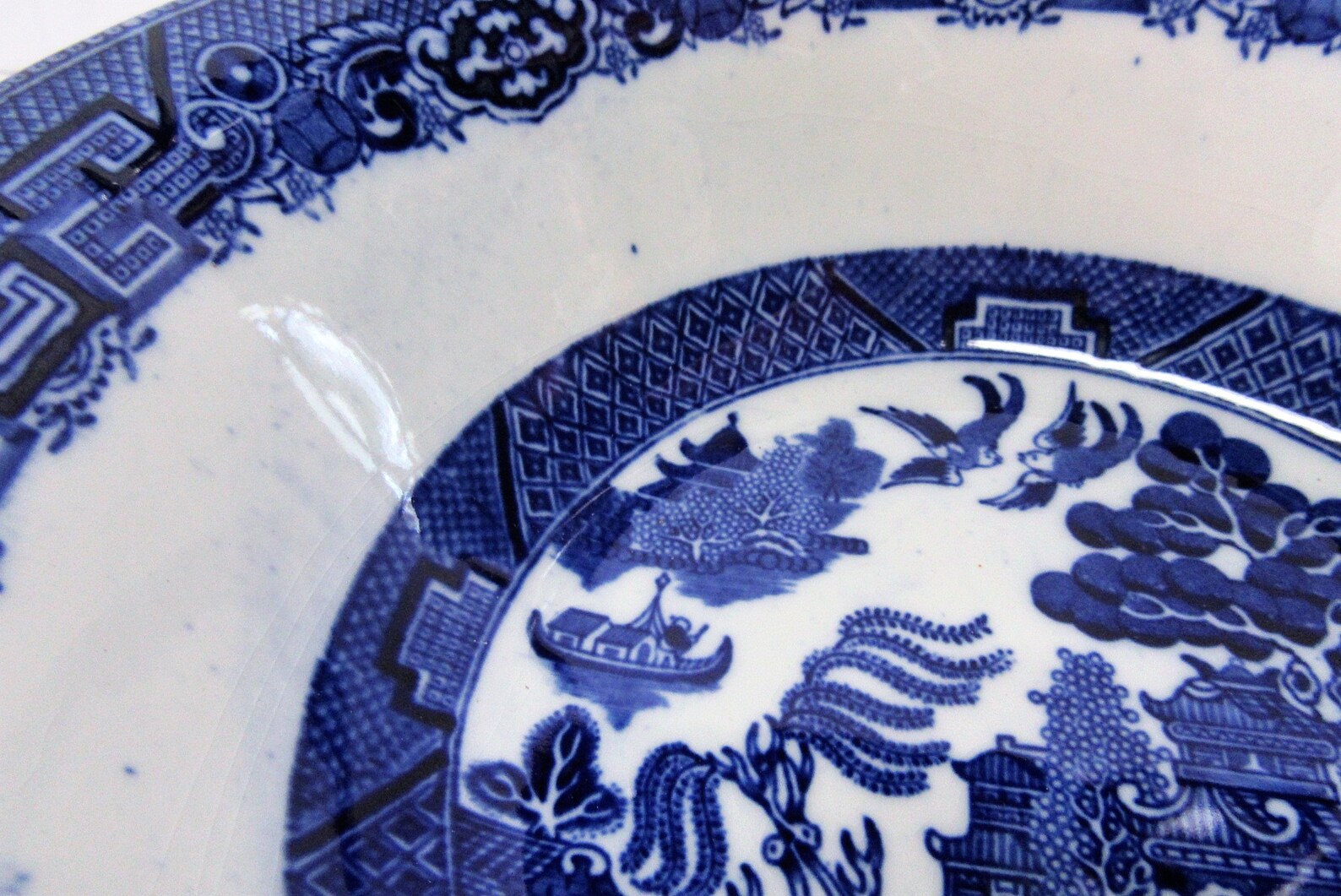 Allertons Flow Blue Made in England Flow Blue Willow Serving | Etsy