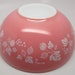 Vintage Pyrex PINK GOOSEBERRY Nesting Bowl Pink Pyrex Large Mixing Bowl ...