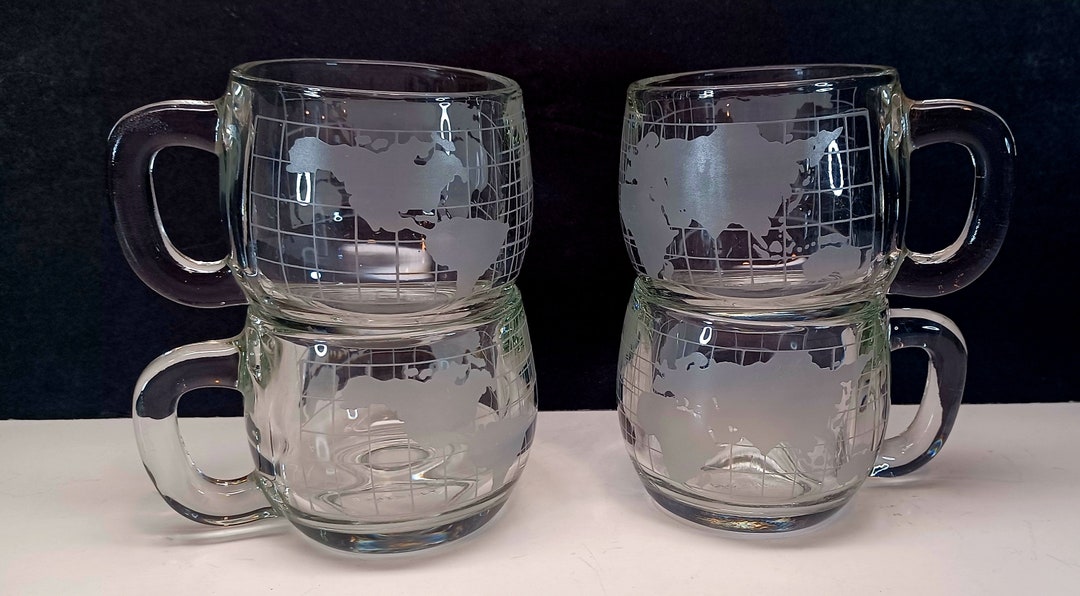 Vintage Nestle World Map Coffee Mugs Set of 4 - Etsy
