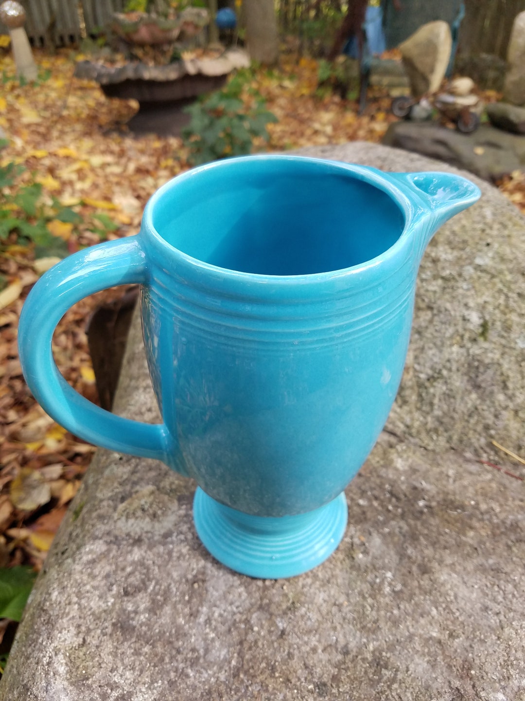 Vintage Fiesta Pitcher Turquoise Blue Fiesta Pitcher Vintage Fiestaware ...