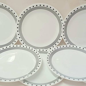 Corelle City Block Dinnerware Black Squares Corelle Dinner Plates ...