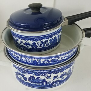 Vintage Blue Willow Cookware Blue Willow Pots and Pans 5 Pc Set - Etsy