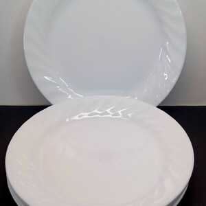 Corelle Enhancements White Swirl Salad Plates Corelle White Salad ...