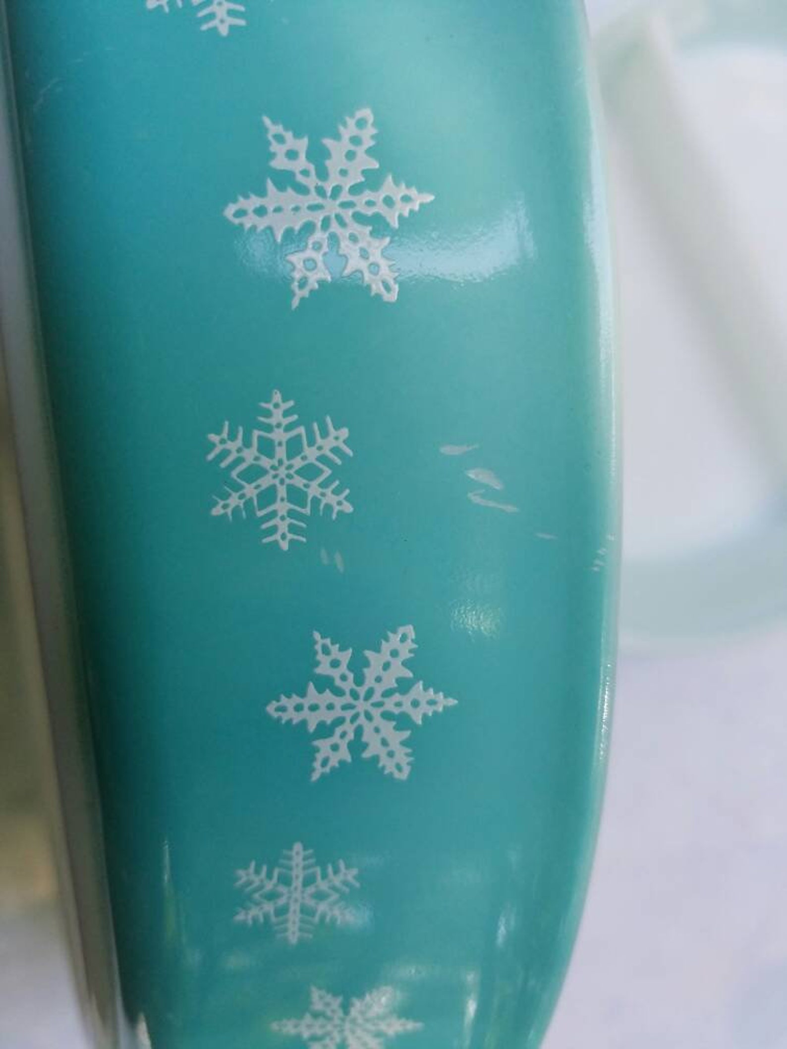 Vinta Pyrex Turquoise Snowflake Divided Casserole Turquoise | Etsy