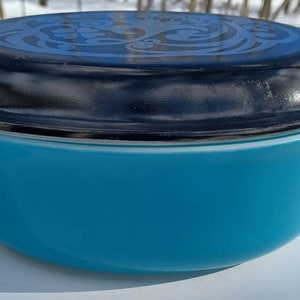 Vintage Pyrex Midnight Bloom Lid 1 1/2 Quart Casserole Dish With Lid ...