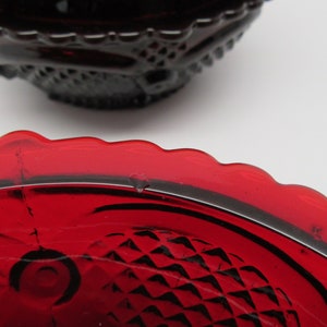 Avon Cape Cod Ruby Red Footed Dessert Bowls Set of 4 Ruby Dessert Bowls ...