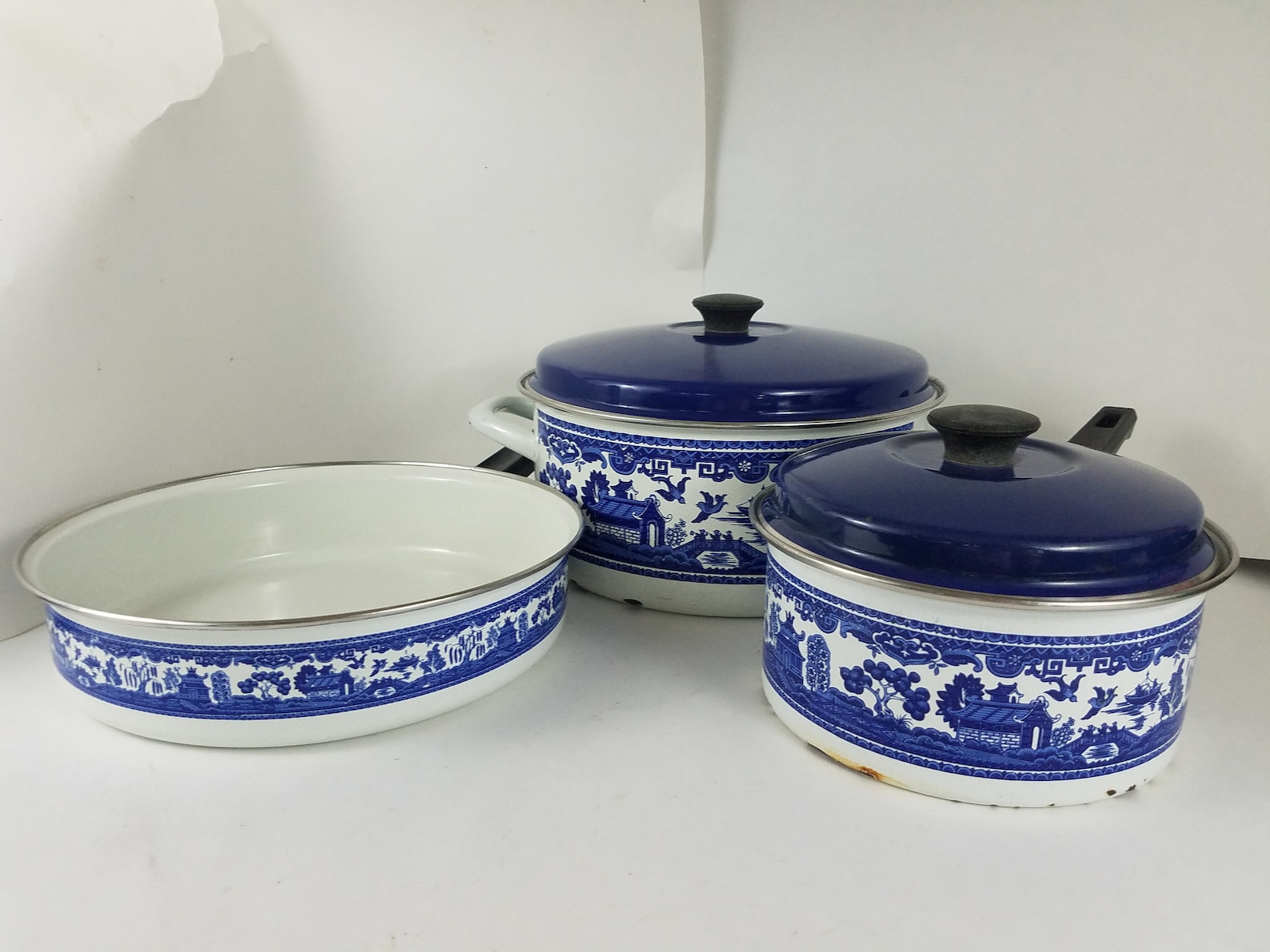 Vintage Blue Willow Cookware Blue Willow Pots and Pans 5 Pc - Etsy
