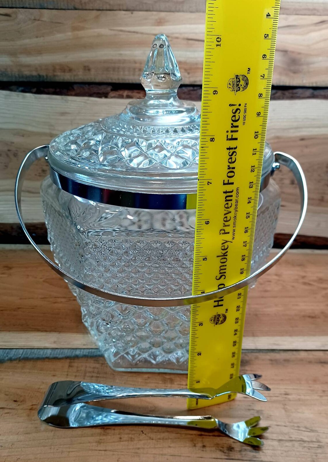 Wexford Ice Bucket Anchor Hocking Clear Ice Bucket With Ice Tongs - Etsy