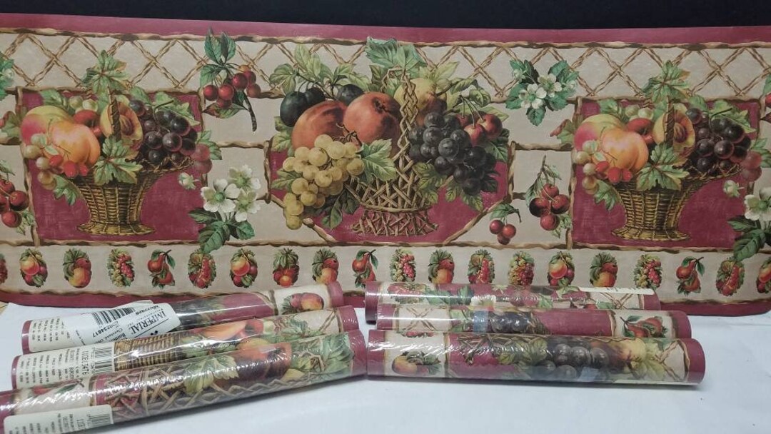 Fruit Basket Wallpaper Border Wall Border Pre-pasted 5 Yards per Roll 6 ...