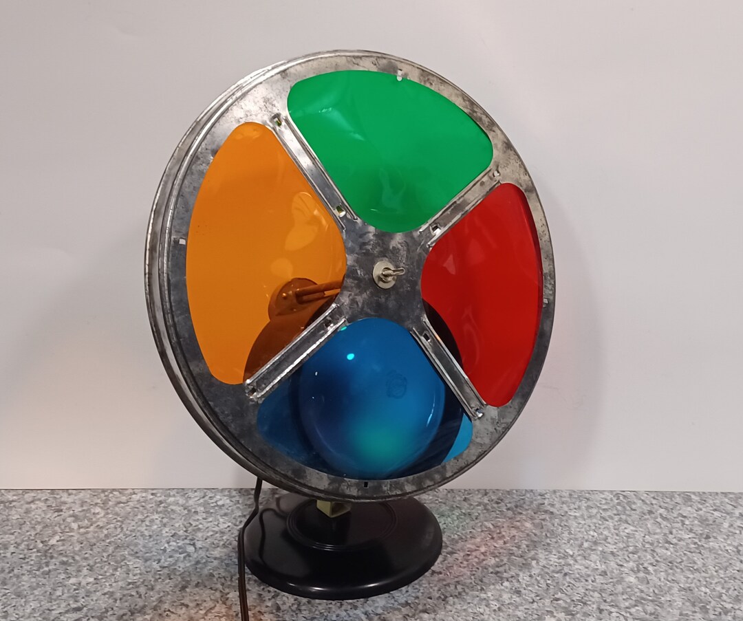 Vintage Rotating Magic Color Wheel for Silver Christmas Tree Motorized ...