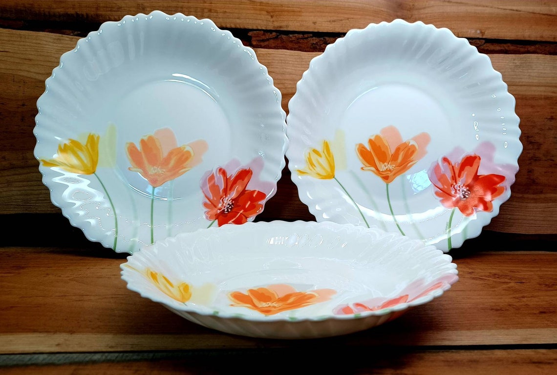 Luminarc France Floral Dinnerware Made in France Dinnerware Luminarc ...