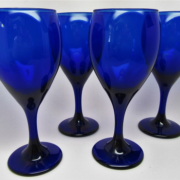 Cobalt Blue Goblets - Etsy