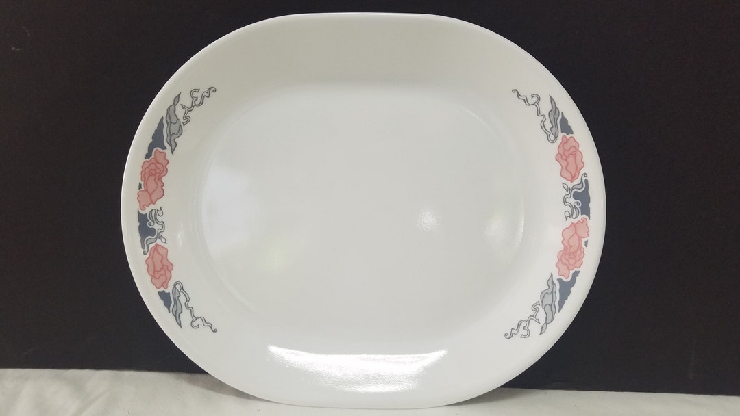Corelle Rose Duo Platter Vintage Corelle Platter Floral Platter Rose ...