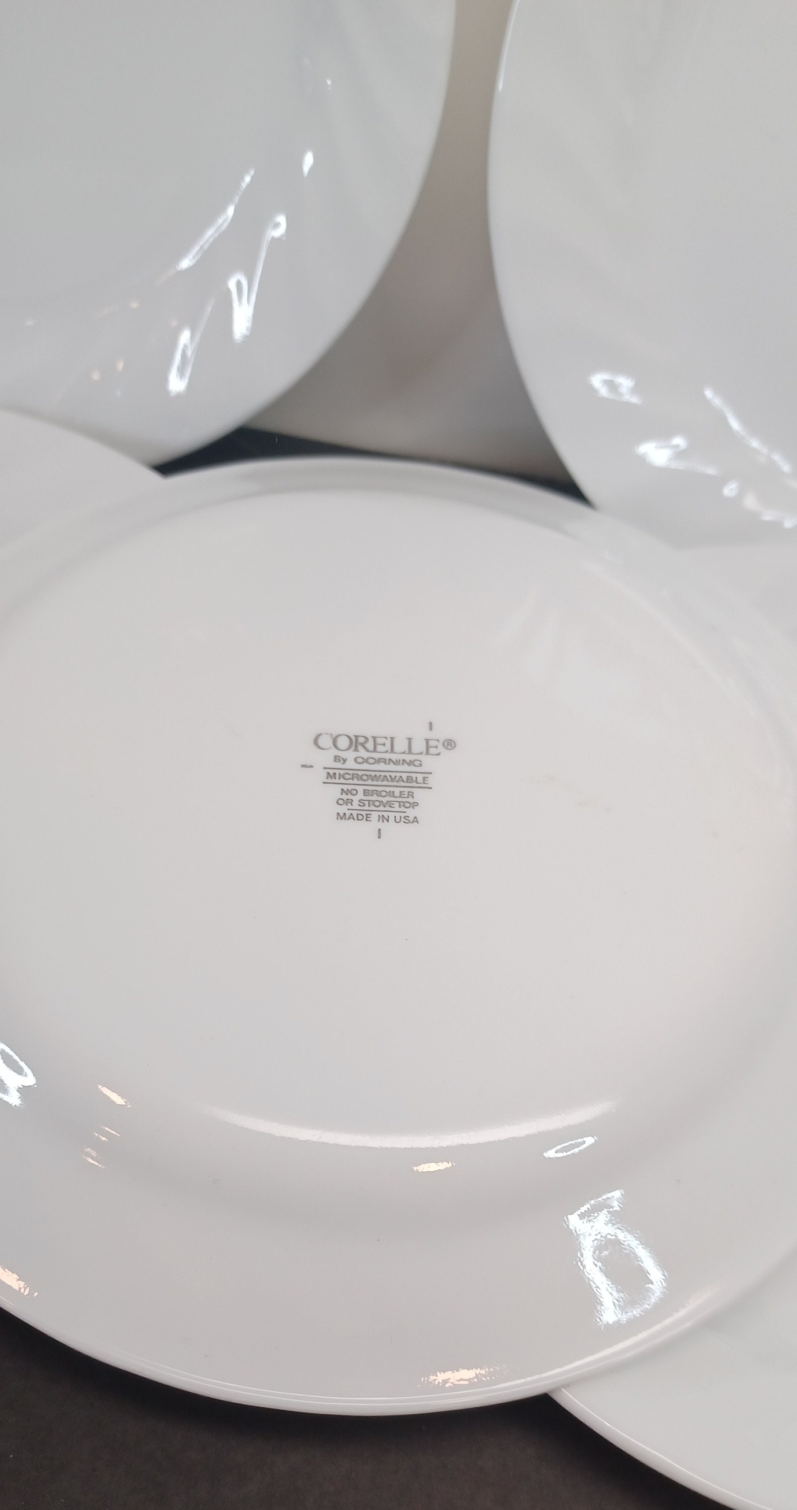 Corelle Enhancements White Swirl Salad Plates Corelle White Salad ...