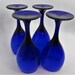 Cobalt Blue Goblets Cobalt Blue Water Glasses Blue Stemware - Etsy
