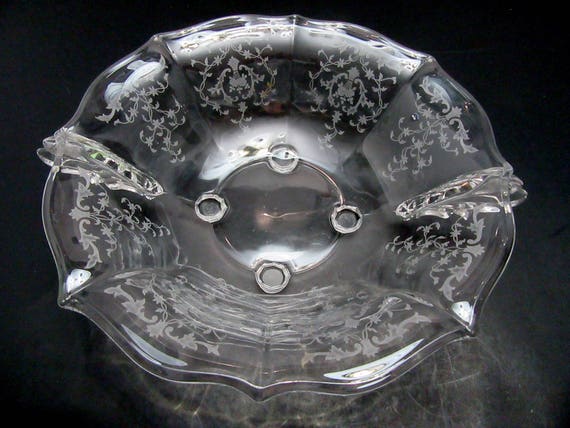Fostoria Navarre Baroque Bowl Clear Fostoria footed Bowl | Etsy