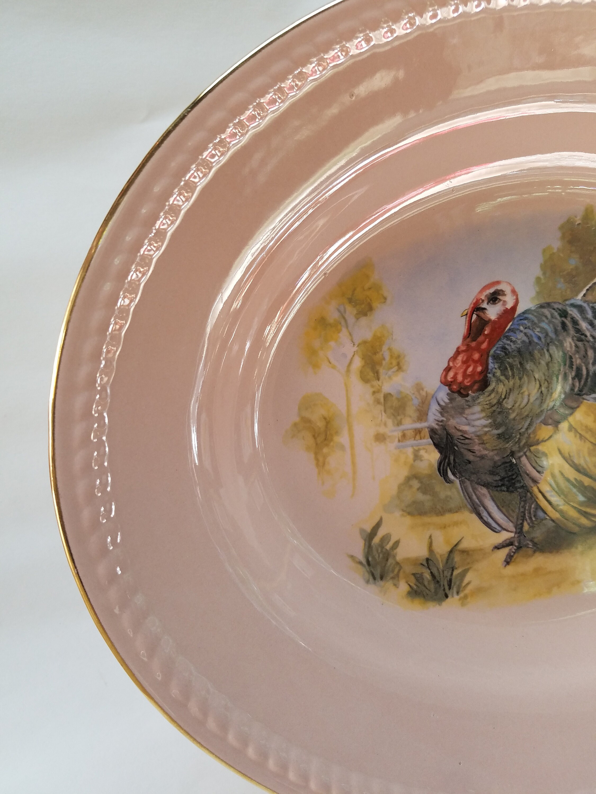 Kraft Pink Turkey Platter by Homer Laughlin Oval Turkey - Etsy