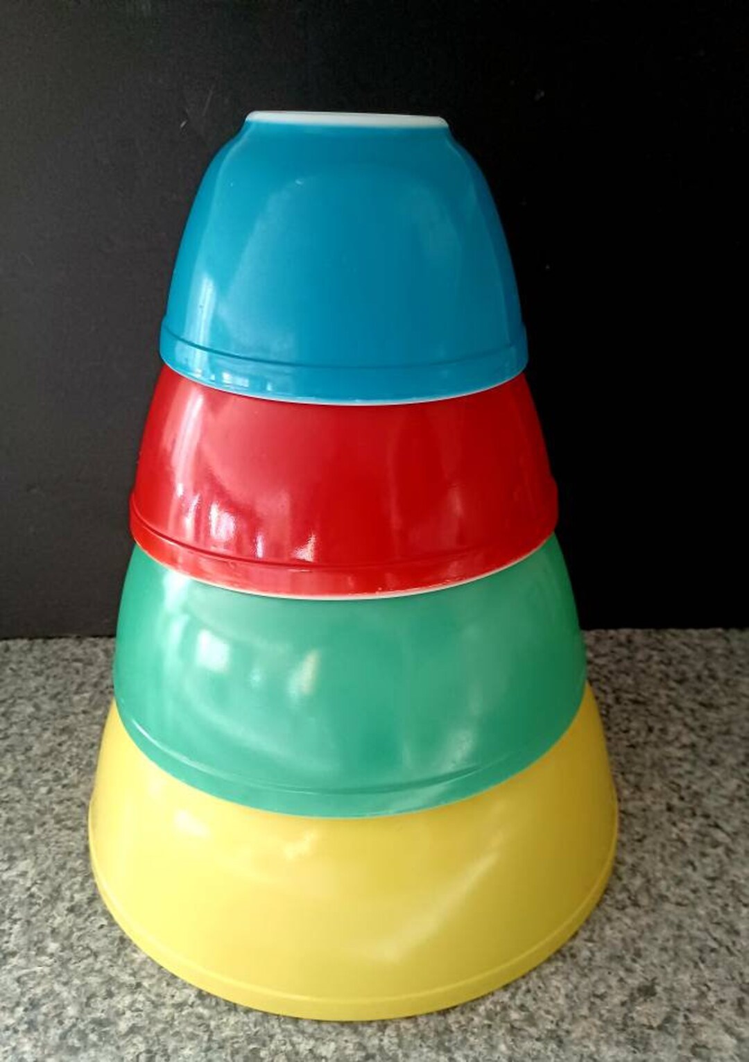 Vintage Pyrex Primary Colors Nesting Mixing Bowls Set of 4 Colored ...