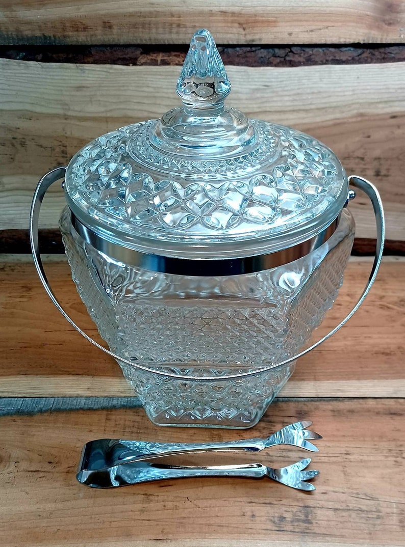 Wexford Ice Bucket Anchor Hocking Clear Ice Bucket With Ice - Etsy