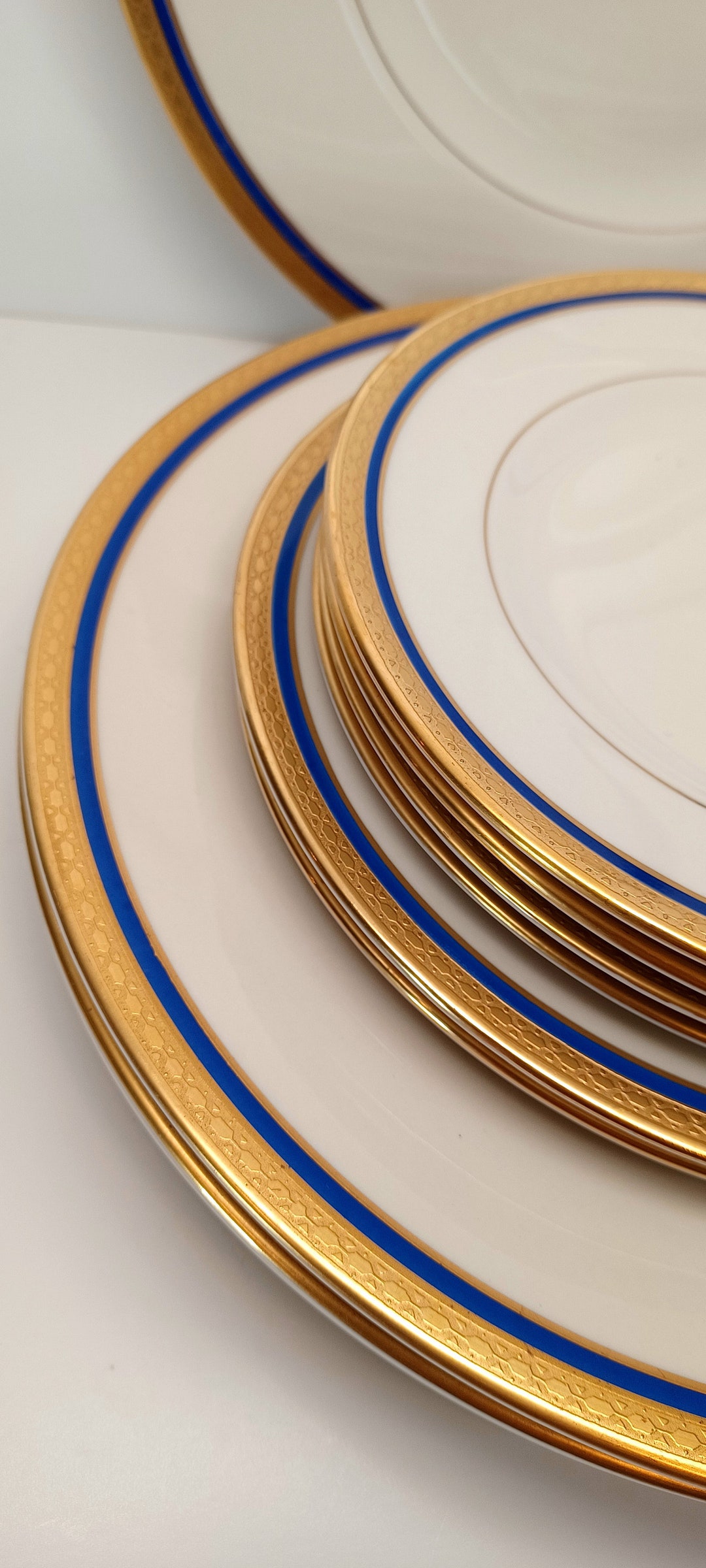 Wayne Blue Fine China by Syracuse Old Ivory Dinnerware Vintage China ...