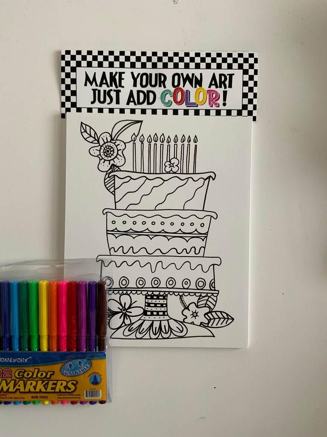 Just Add Color Art Kit Cake - Etsy