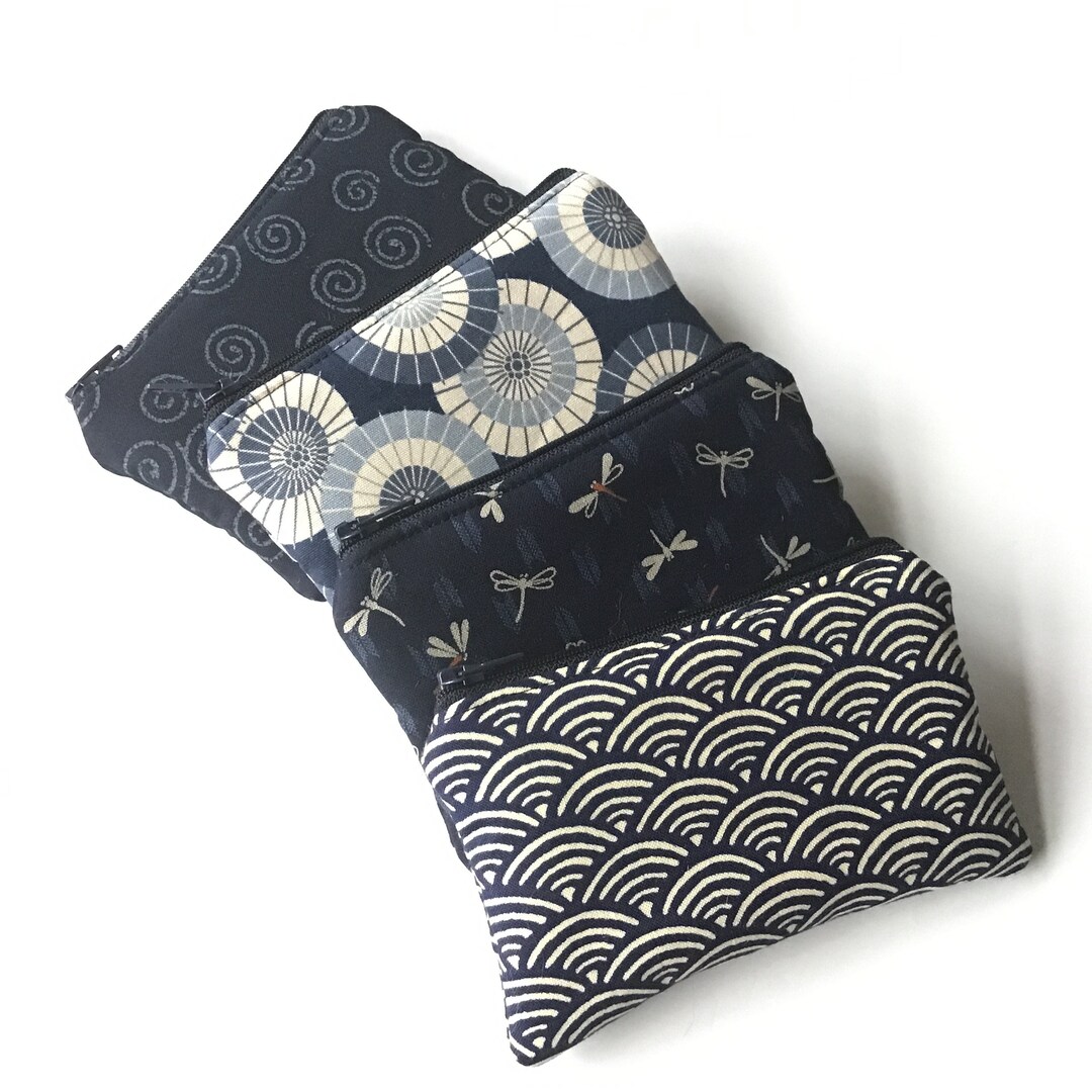 Japanese Indigo Fabric Coin Purse/card Pouch - Handmade in Cornwall by ...