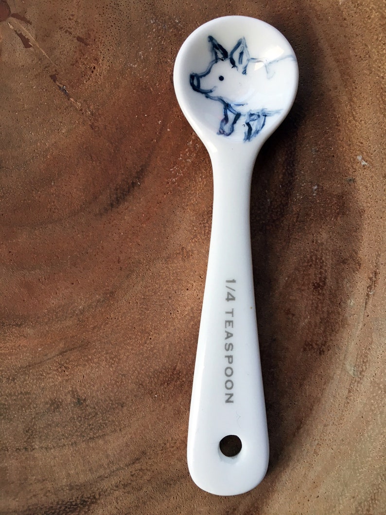 Ceramic Farm Animal Measuring Spoons - Etsy