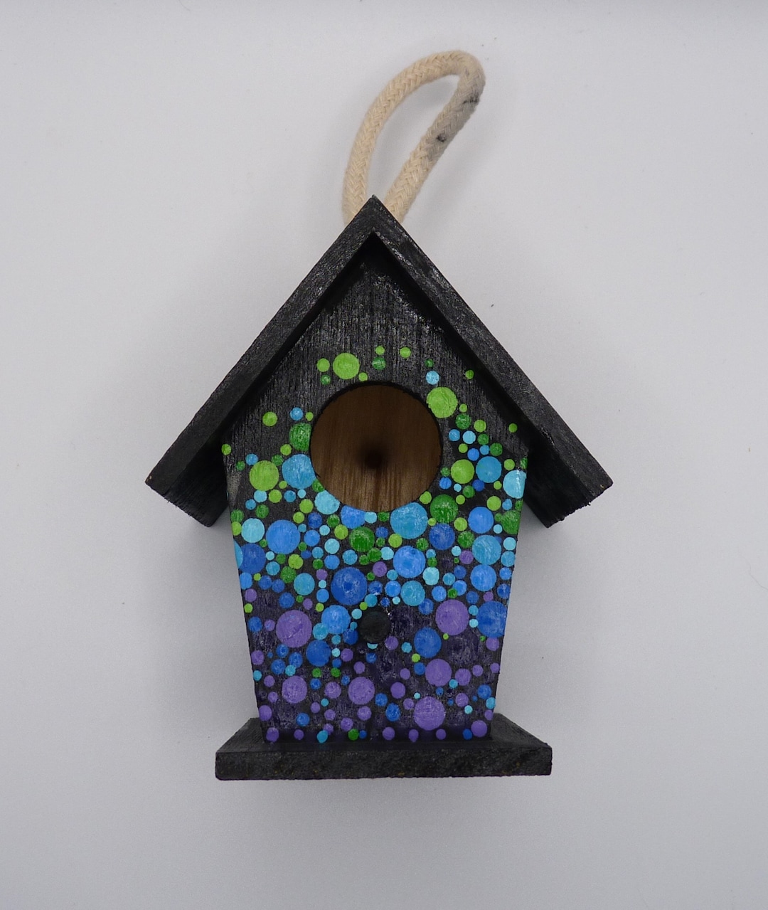 Dot Art Mini Bird House Acrylic Paints on Wood - Etsy