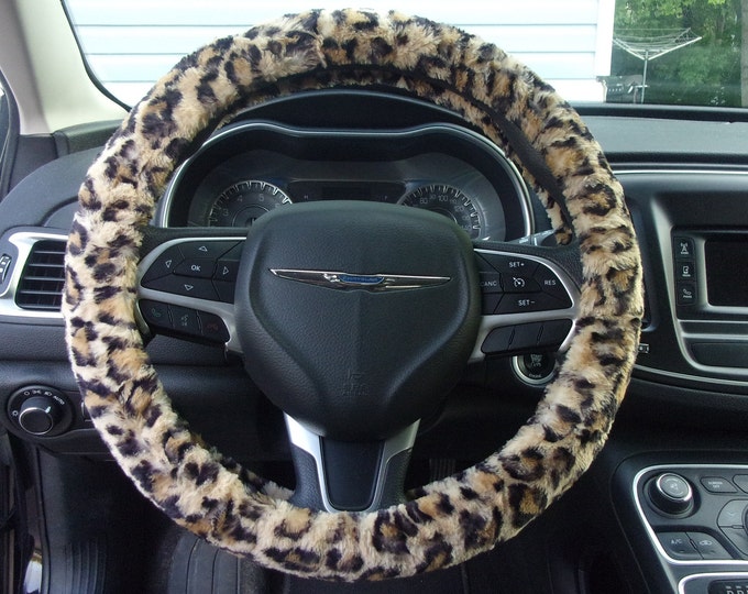Made in USA Minky Fuzzy Furry Minky Leopard Steering Wheel Cover - Etsy