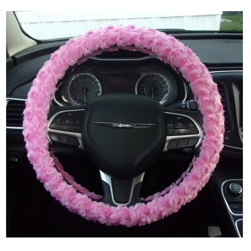 Minky Fuzzy Soft Red Rosebud Swirls Steering Wheel Cover | Etsy
