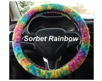 Minky Fuzzy Soft Red Rosebud Swirls Steering Wheel Cover | Etsy