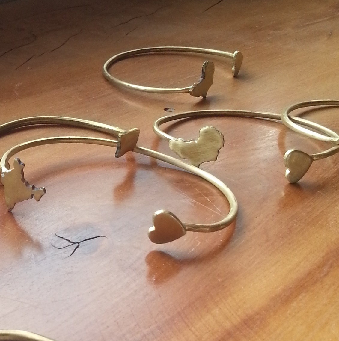 Love India Recycled Brass CUSTOM State or Country Open Bangle - Etsy