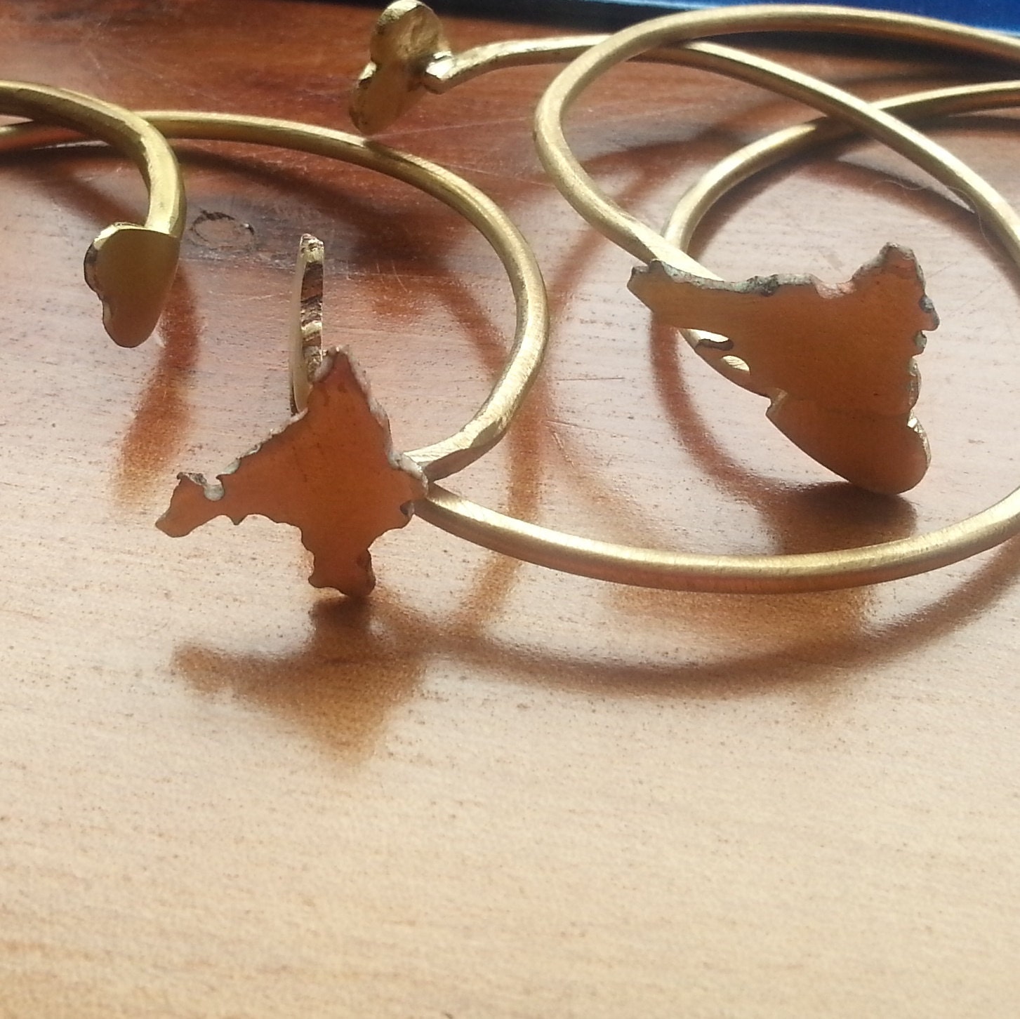 Love India Recycled Brass CUSTOM State or Country Open Bangle - Etsy