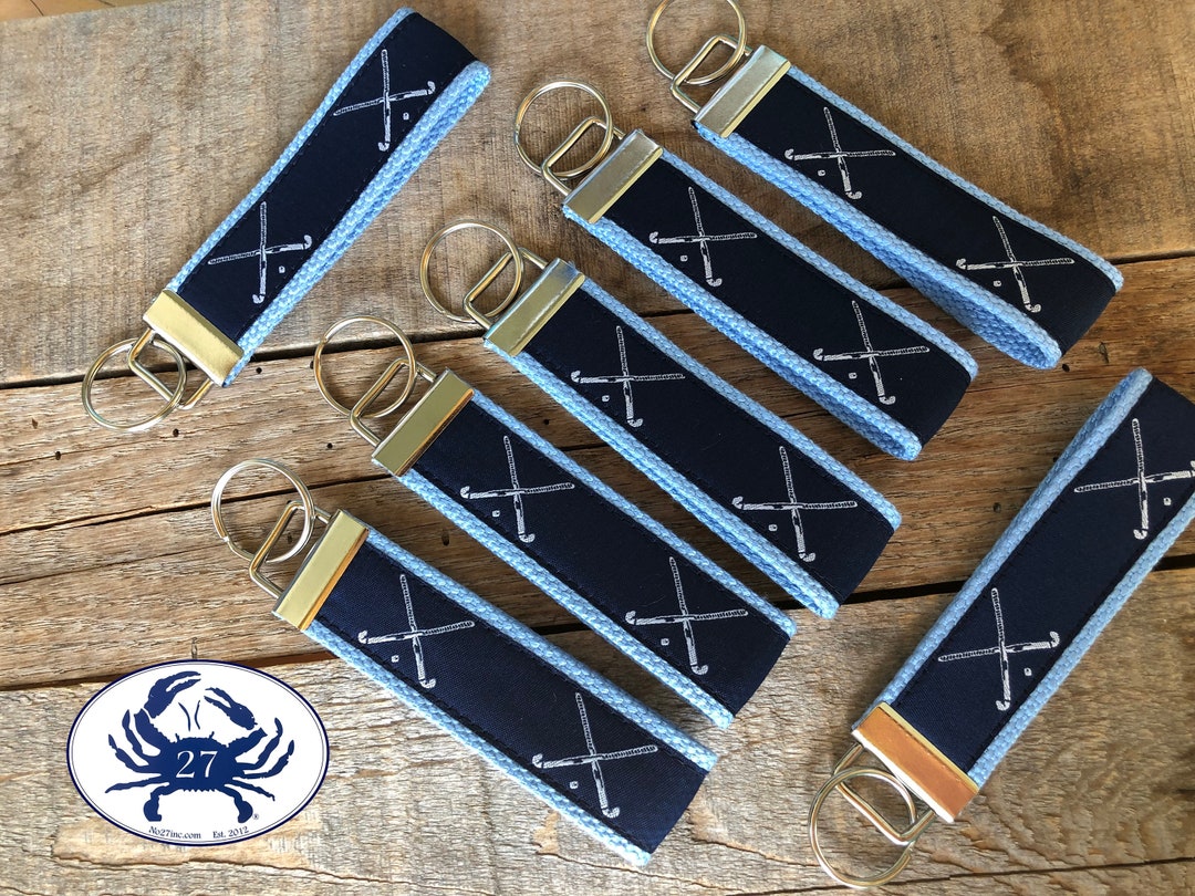 Field Hockey Key Fob/ Preppy Key Chain / Party Theme Key Fob / Field ...