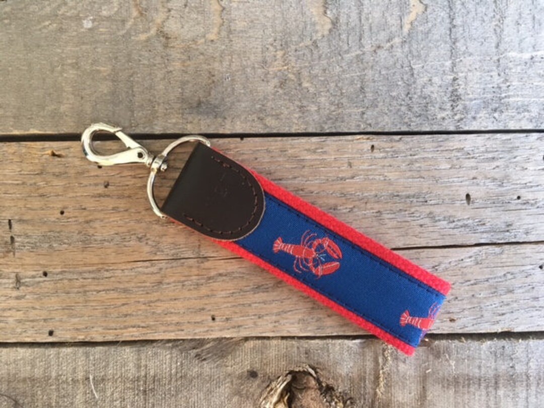 Lobster Nautical Key Fob/ Preppy Key Chain /lobster /leather - Etsy
