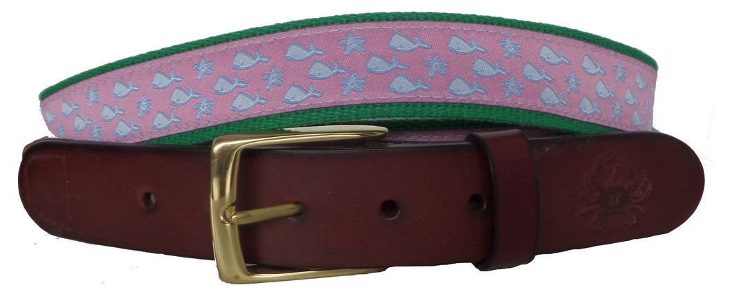 Whales and Starfish Belt / Leather Belt / Nautical Belt / Preppy ...