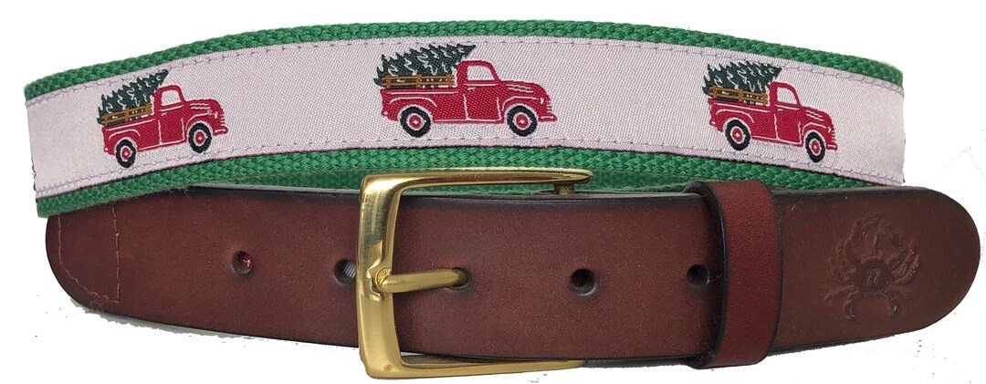Christmas Belt / Leather Belt / Santa Belt / Holiday Webbing Belt Men ...