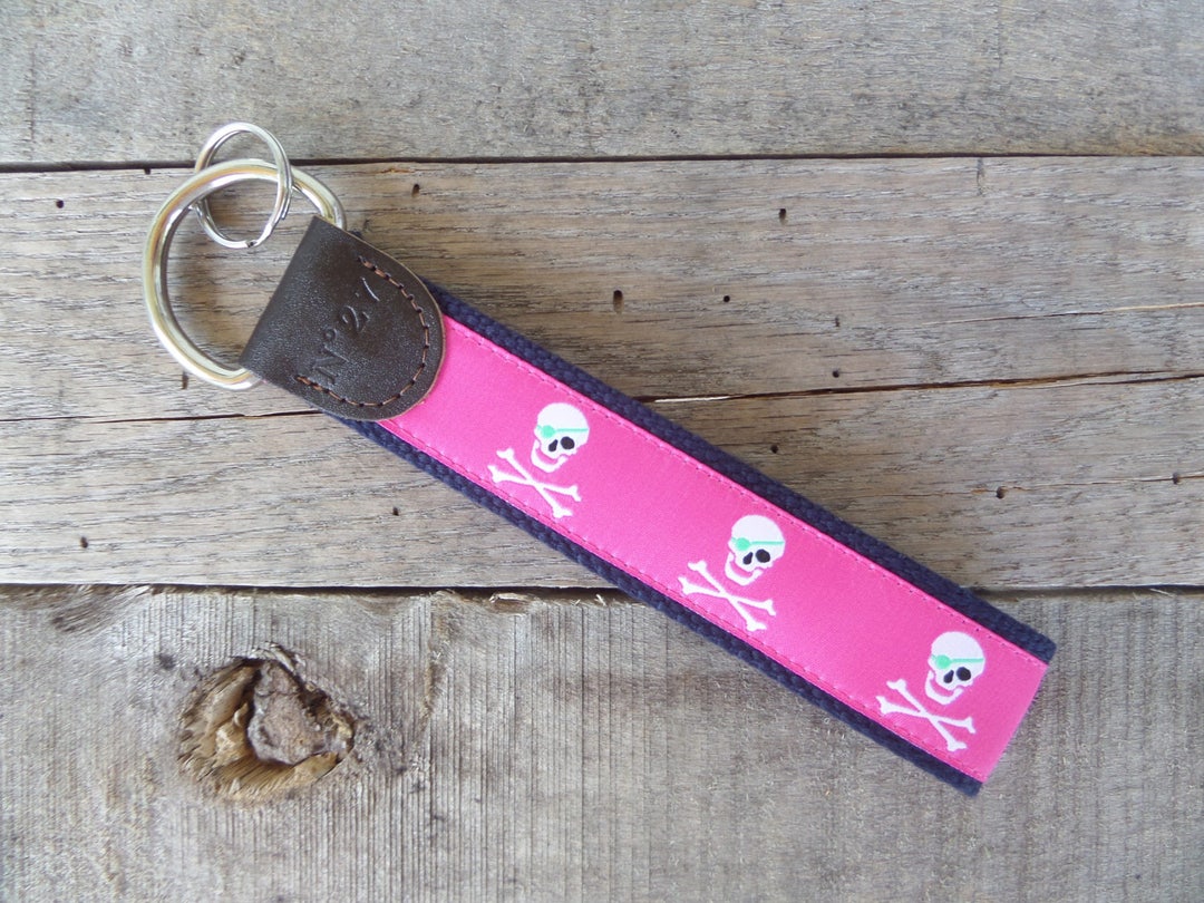 Jolly Roger Nautical Key Fob/ Preppy Key Chain / Party Theme Key Fob ...