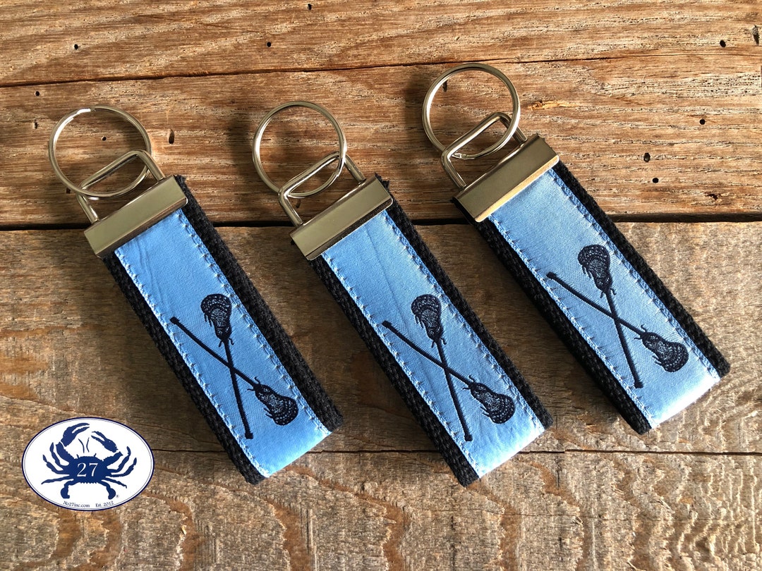 Lacrosse Key Fob/ Preppy Key Chain / Party Theme Key Fob / Lacrosse ...