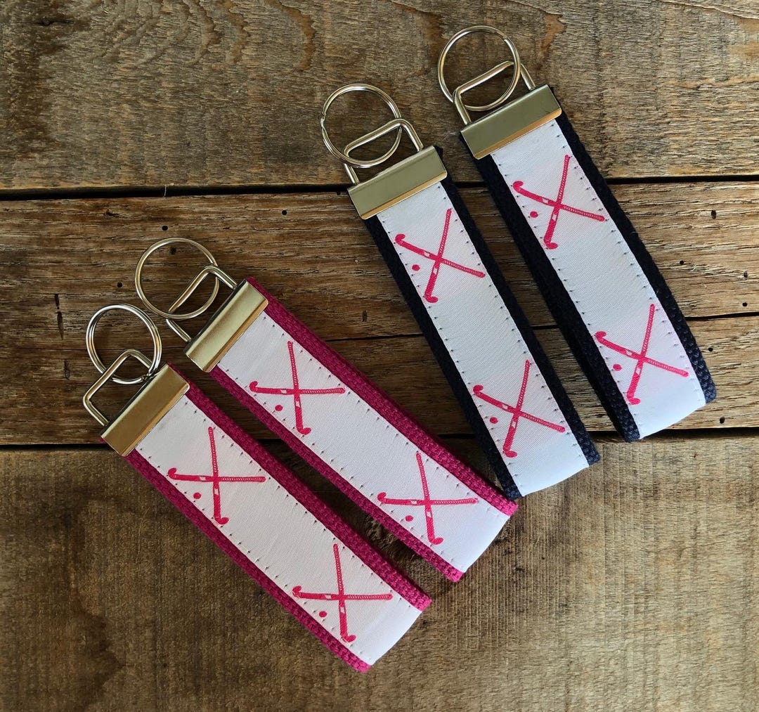 Field Hockey Key Fob/ Preppy Key Chain / Party Theme Key Fob / Field ...